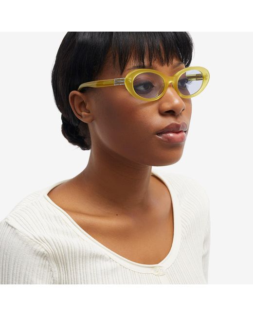 Gentle Monster Transparent-Oval-Design Sunglasses in White | Lyst UK