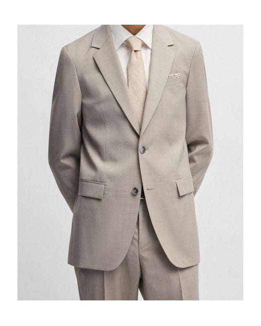 BOSS Camel Suit in Gray for Men | Lyst
