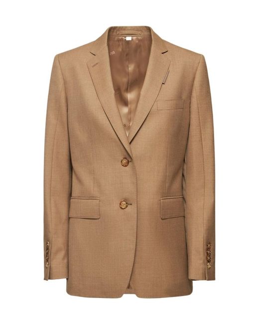 Burberry Tonya Classic Suit Coat in Brown | Lyst