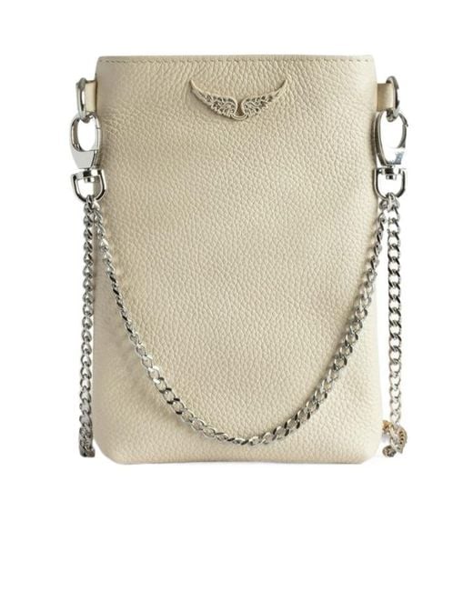 Zadig & Voltaire Rectangular Shoulder Bag in Natural | Lyst