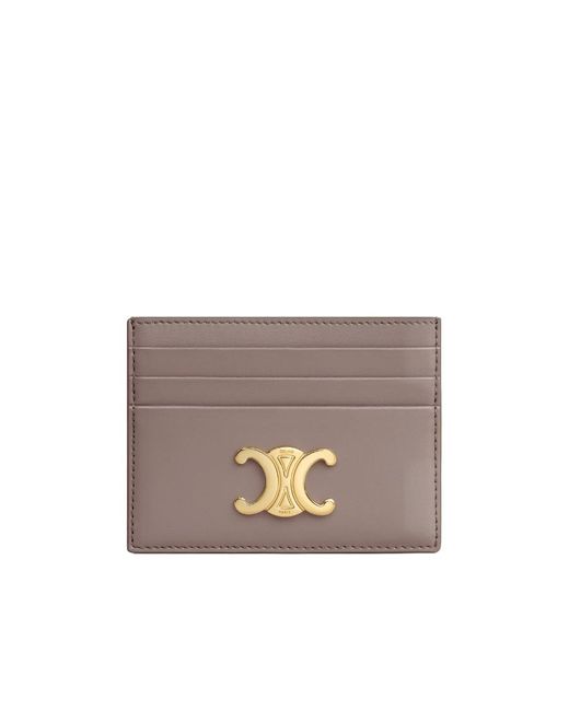 Celine Triomphe Logo Card Package in Gray | Lyst