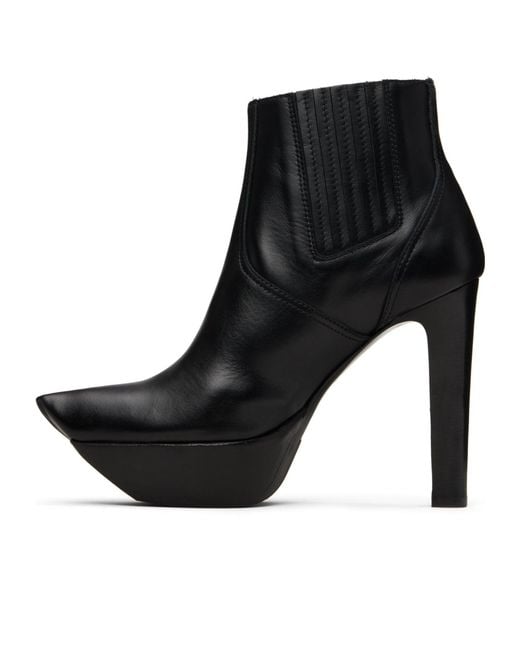 R13 Pointed Toe Platform High Heel Ankle Boots in Black | Lyst