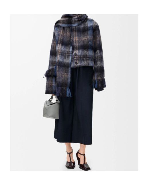 Loewe Mohair And Wool-Blend Jacket in Blue | Lyst