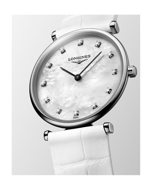 Longines Logo Logo Watch in White | Lyst