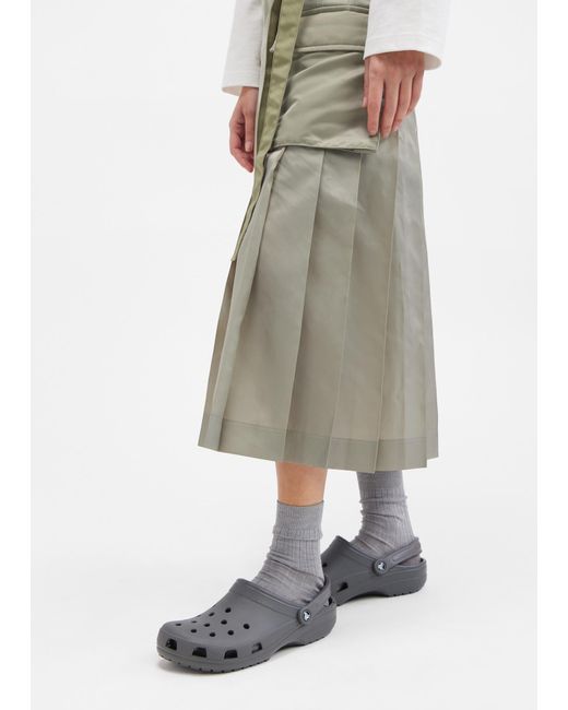 Crocs™ Logo Flats in Gray | Lyst