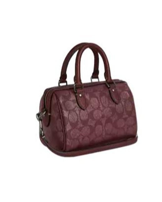 COACH Zippered Shoulder Bag in Brown | Lyst