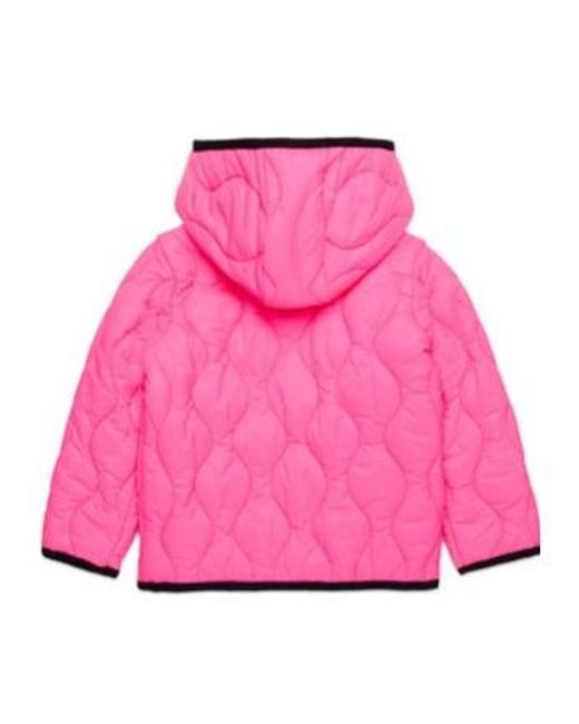 DIESEL Logo-Appliqué Quilted Jacket in Pink | Lyst