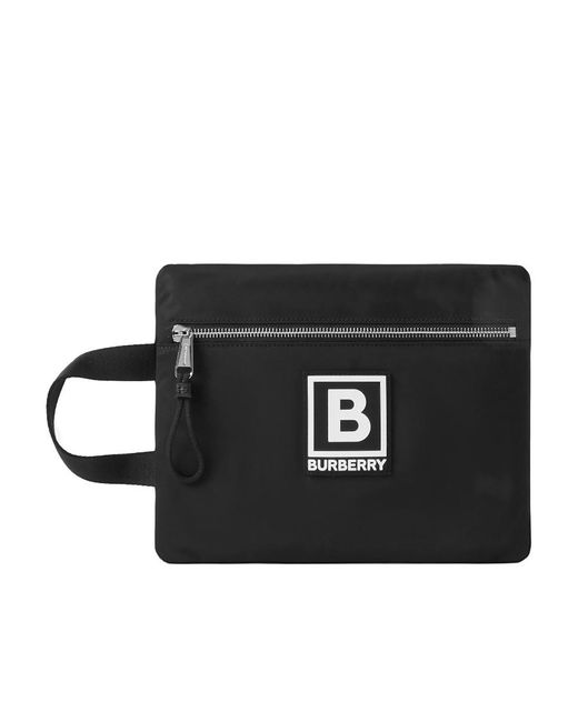 Burberry Letter Pattern Decal Handbag in Black for Men | Lyst
