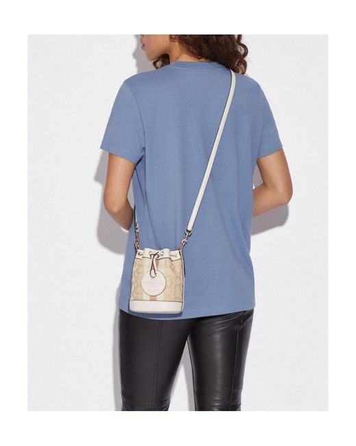 COACH Bucket Handbag in White | Lyst