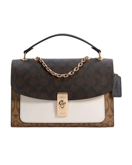 COACH Lane Color Chain Shoulder Bag in Black | Lyst