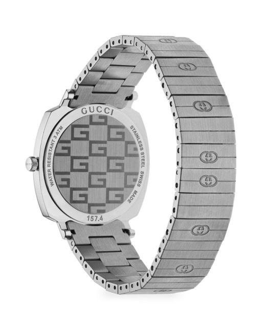 Gucci Logo Wristwatch in Gray | Lyst