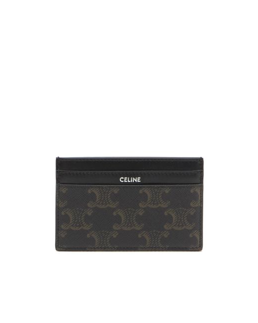 Celine Rectangular Wallet in Black for Men | Lyst