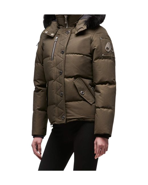 Moose Knuckles Long-Sleeved Down Jacket in Gray | Lyst