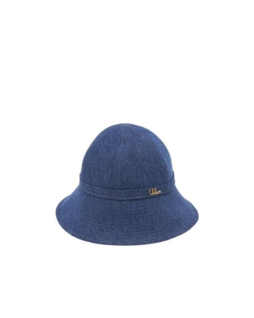 Chloé Iconic Cowboy Fisherman Hat in Blue | Lyst