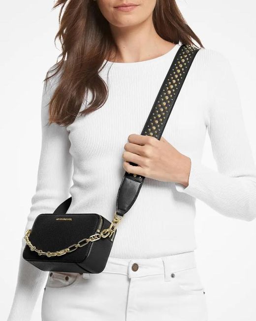 Michael Kors Logo Logo Satchel Bag in Black | Lyst