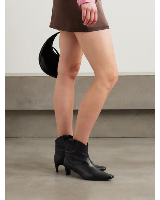 STAUD Square-Headed Short Boots in Black | Lyst