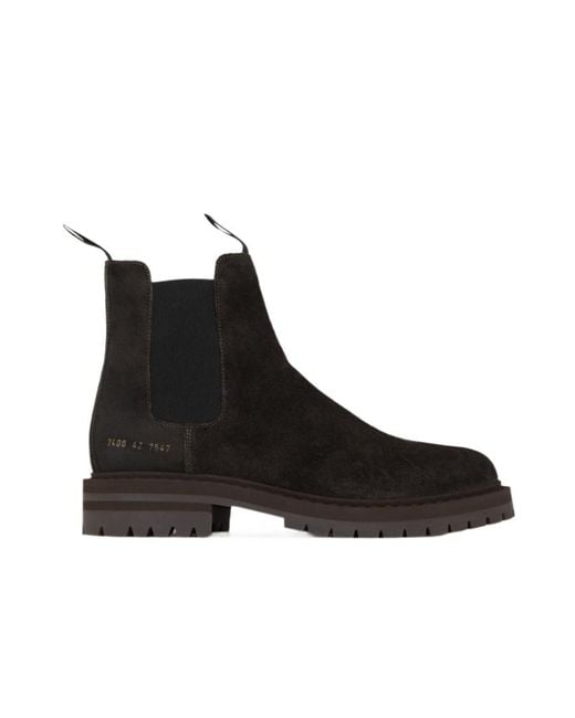 Common Projects Round-Headed Boots in Black for Men | Lyst