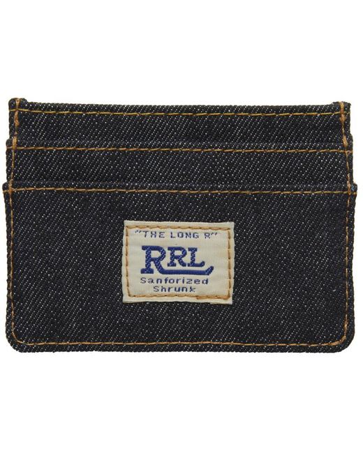 RRL Logo-Appliqué Denim Cardholder in Black for Men | Lyst