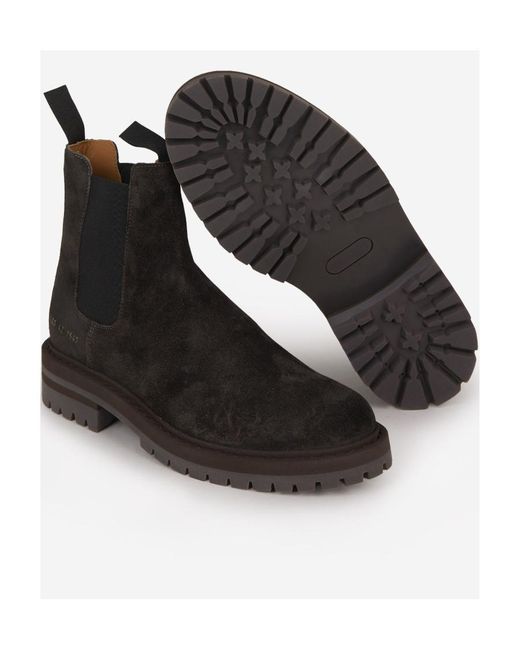 Common Projects Round-Headed Boots in Black for Men | Lyst
