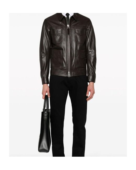Tom Ford Unlined Grained-Texture Leather Jacket in Black for Men | Lyst