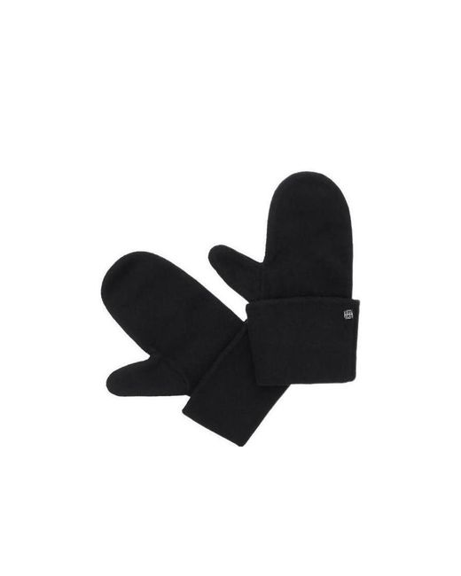 TOTEME Blended Mittens in Black | Lyst