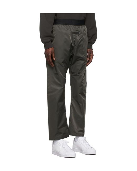 Fear Of God Logo-Waist Straight-Leg Track Pants in Gray for Men | Lyst