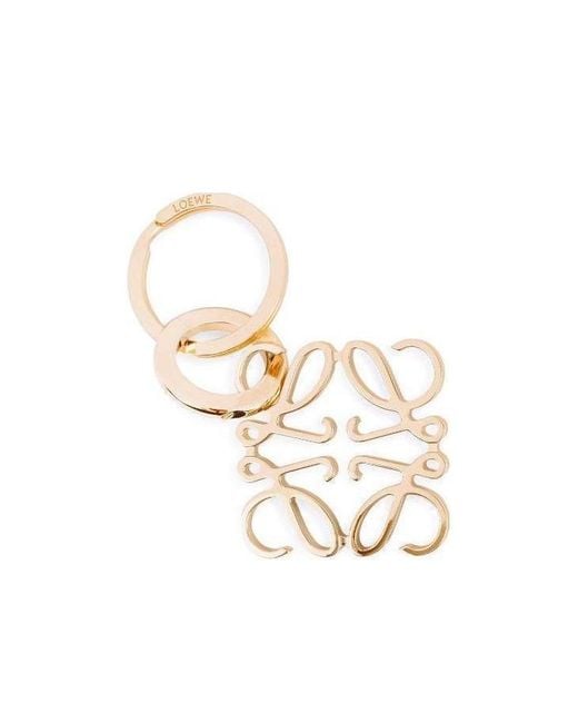 Loewe Monogram Logo Keyring in Metallic | Lyst
