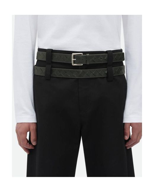Bottega Veneta Super Long Braided Belt in Black for Men | Lyst