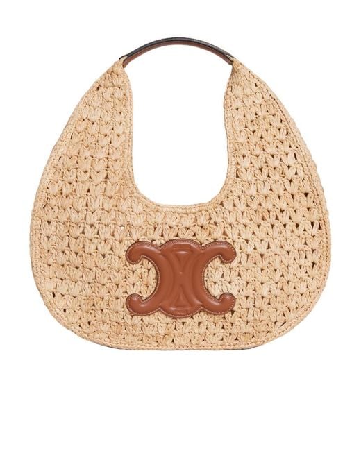 Celine Classic Panier Hobo Bag in Natural | Lyst