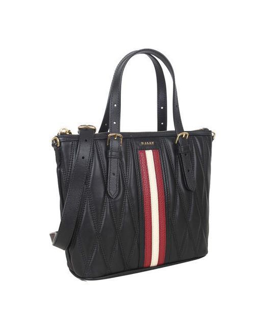 Bally Quilted Leather Tote Bag in Black | Lyst