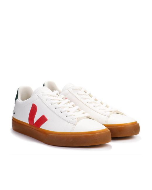 Veja Campo Low-Top Sneakers in Red | Lyst