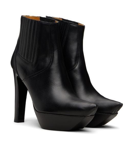 R13 Pointed Toe Platform High Heel Ankle Boots in Black | Lyst