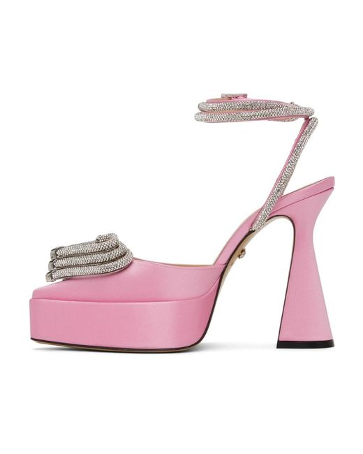 Mach & Mach Triple Heart High Heels With Thick Soles in Pink | Lyst