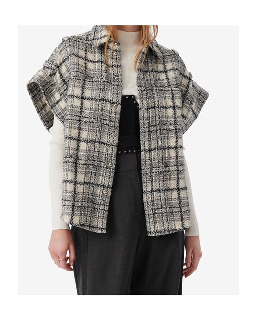 IRO Tweed Vest in Gray | Lyst