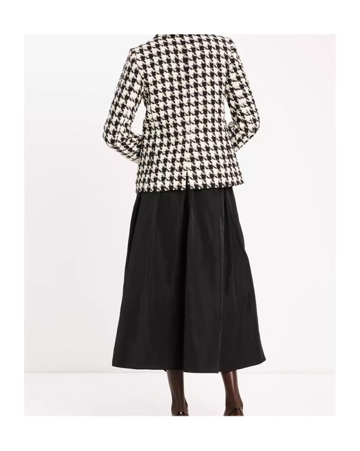 Kate Spade Houndstooth Avery Suit Coat in Black | Lyst