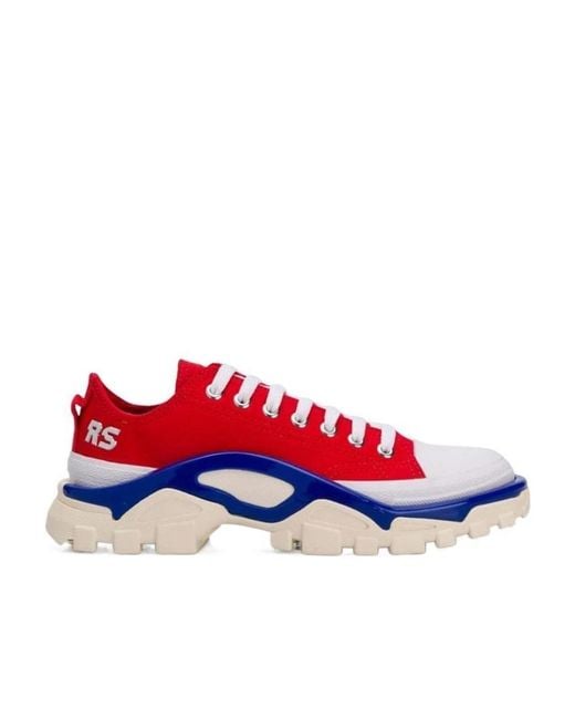 adidas By Raf Simons X Raf Simons Detroit Sneakers in Red for Men | Lyst