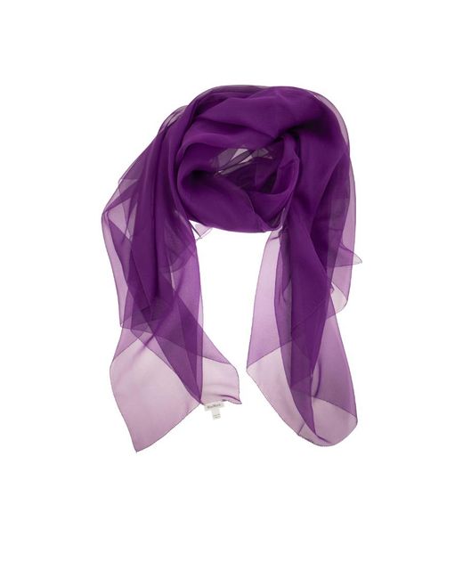 Max Mara Logo Tag Scarf in Purple | Lyst