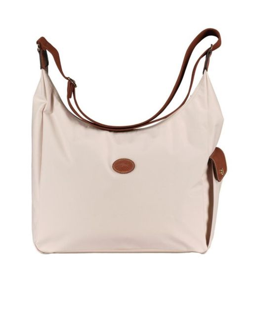 Longchamp Logo Decked Cross-Body Bag in Natural | Lyst