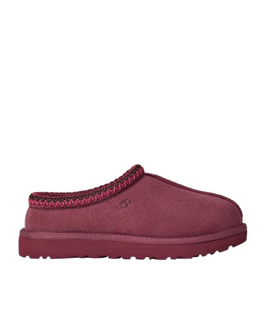 UGG Tasman Ii Logo Debossed Slippers in Red | Lyst