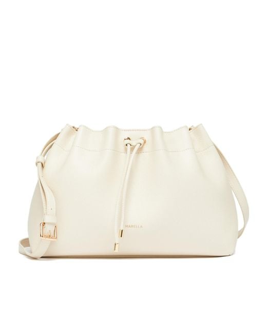 Marella Gathered Bag in Natural | Lyst