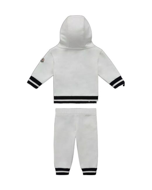 Moncler Logo-Embroidered Cotton Tracksuit Set in White | Lyst