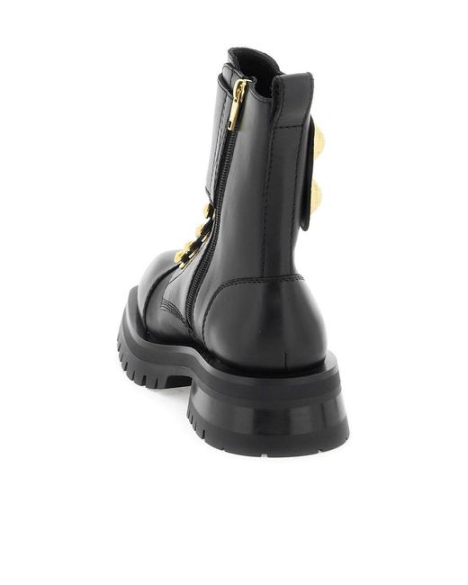 Balmain Emblem Side Zipper Boots in Black | Lyst