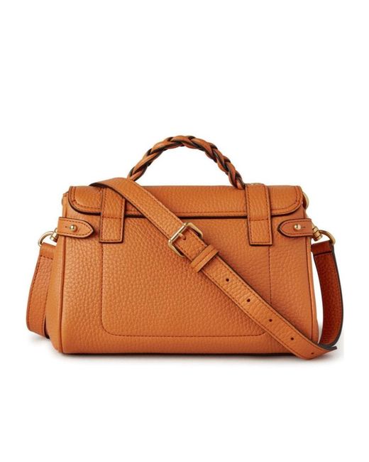 Mulberry Mini Alexa Leather Tote Bag in Brown | Lyst