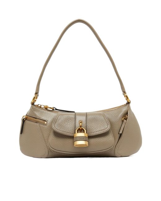 Chloé Logo Shoulder Bag in Metallic | Lyst