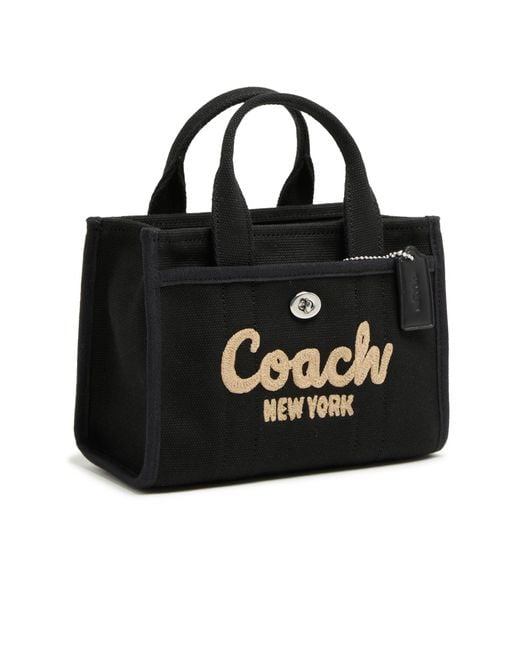 COACH Canvas Cargo Tote 20 in Black | Lyst