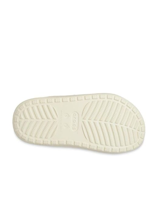 Crocs™ Logo Padded Slippers in White for Men | Lyst