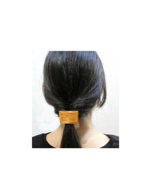Fendi Logo Rectangular Hairpin | Lyst
