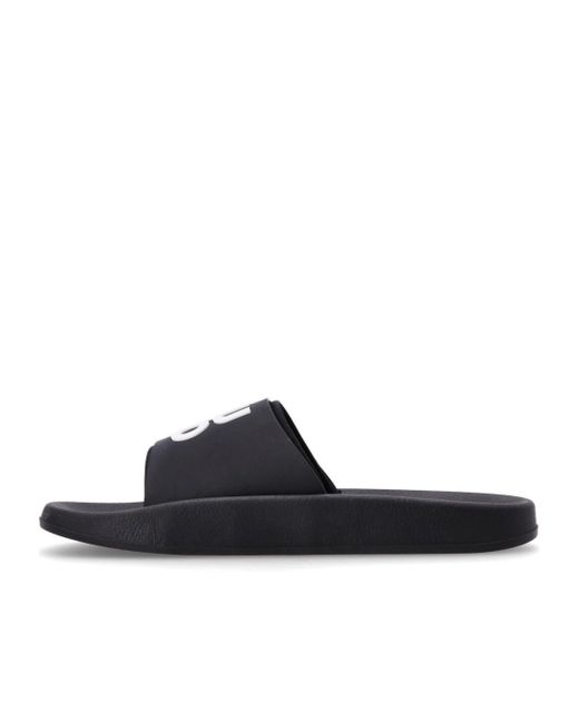 BOSS Logo-Embossed Pool Slides in Black for Men | Lyst