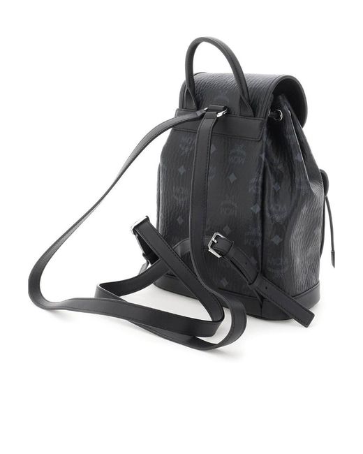 MCM Aren Visetos Logo Backpack in Black | Lyst