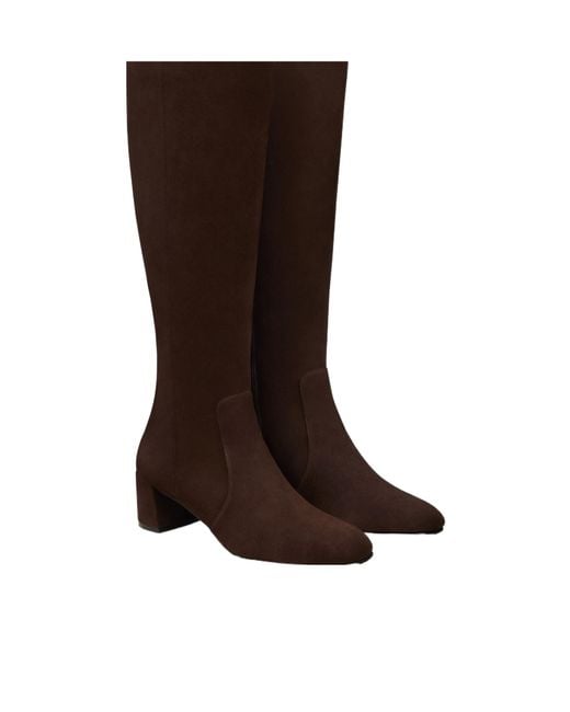 Stuart Weitzman Maeve Zip Boot in Brown | Lyst